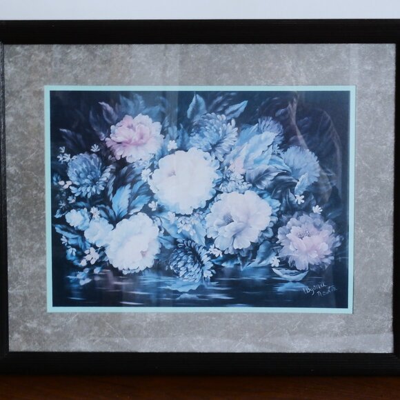 Wyona Newton | Wall Decor | Framed Wyona Newton Floral Vintage Picture ...